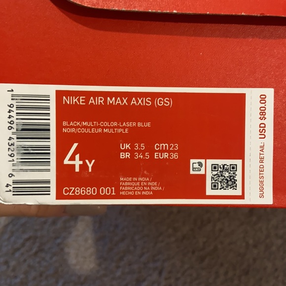 Nike Shoes Nike Air Max Axis Boys Grade School Size 4 Red And Blue nike-shoes-nike-air-max-axis-boys-grade-school-size-4-red-and-blue